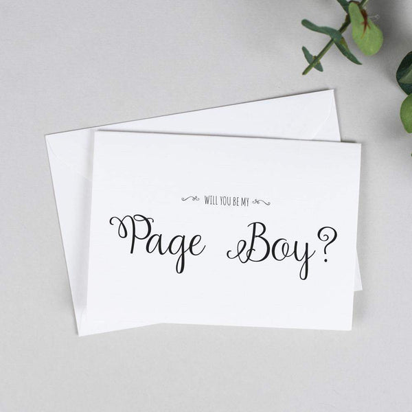 Will you be my Page Boy? Card Rustic– EivisSa Kind Designs